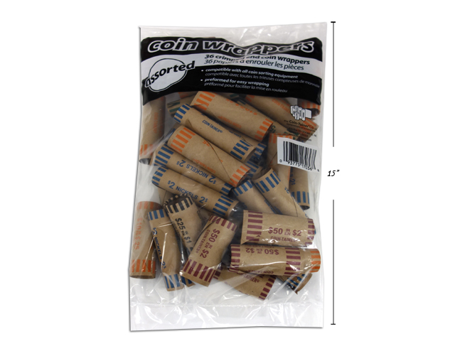 Paper Coin Wrappers - Assorted ~ 36 per bag - Mr FLY