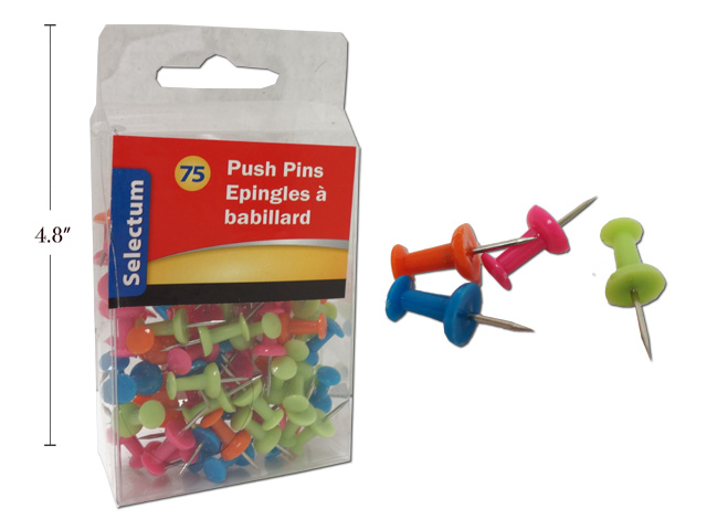 Selectum Neon Color Push Pins ~ 75 per pack - Mr FLY