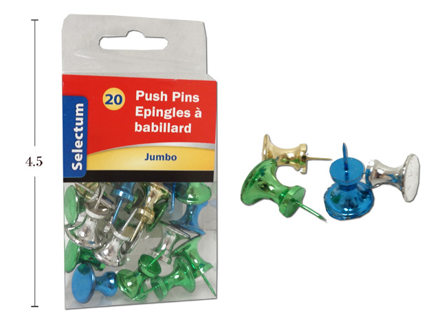 Selectum Jumbo Metallic Push Pins ~ 20 per pack - Mr FLY