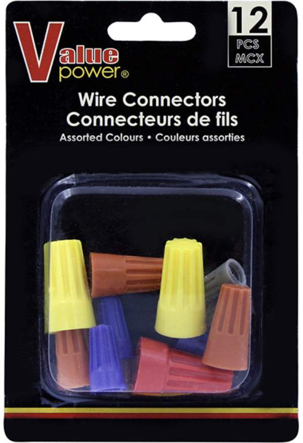 Value Power Wire Connectors ~ 12 assorted per pack - Mr FLY